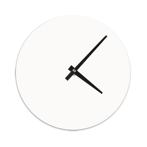 Unisub 8.125" Circle Sublimation Aluminium Clock Kit - Gloss White
