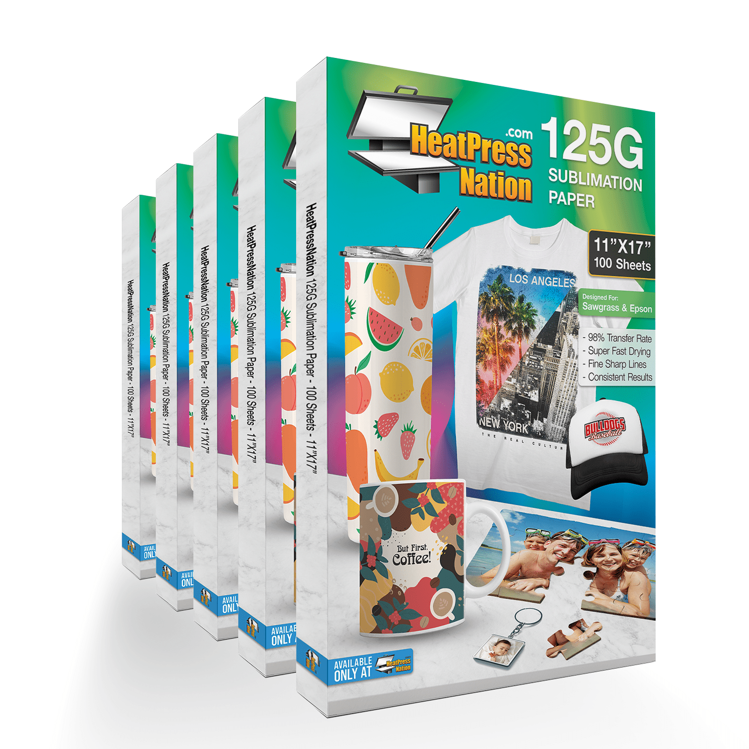 Heat Press Nation 125G Sublimation Paper - 500 Sheet Bulk Pack