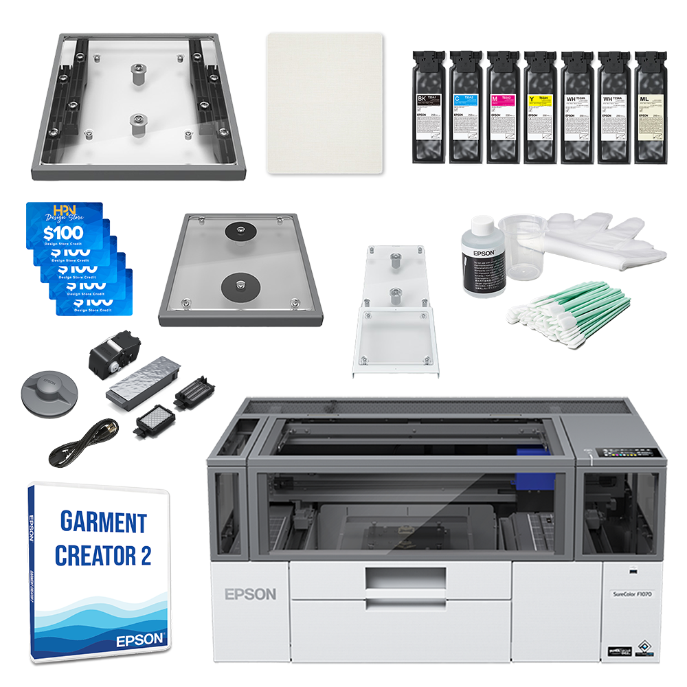 Epson SureColor F1070 DTG/DTF Hybrid Printer Platen Bundle ...