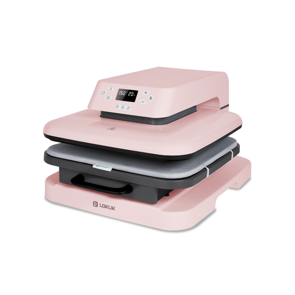 LOKLiK by HTVRont ImPress Auto 15" x 15" Heat Press - Romance Pink