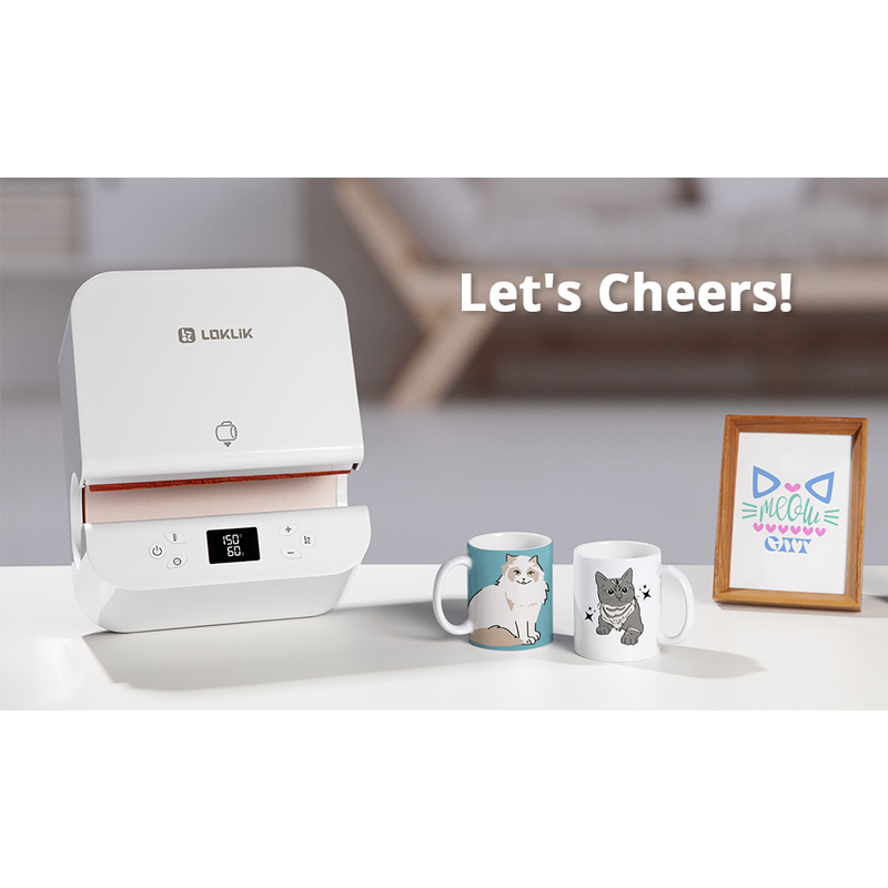 LOKLiK by HTVRont ImPress Auto Mug and Tumbler Heat Press - LOKLiK Blu