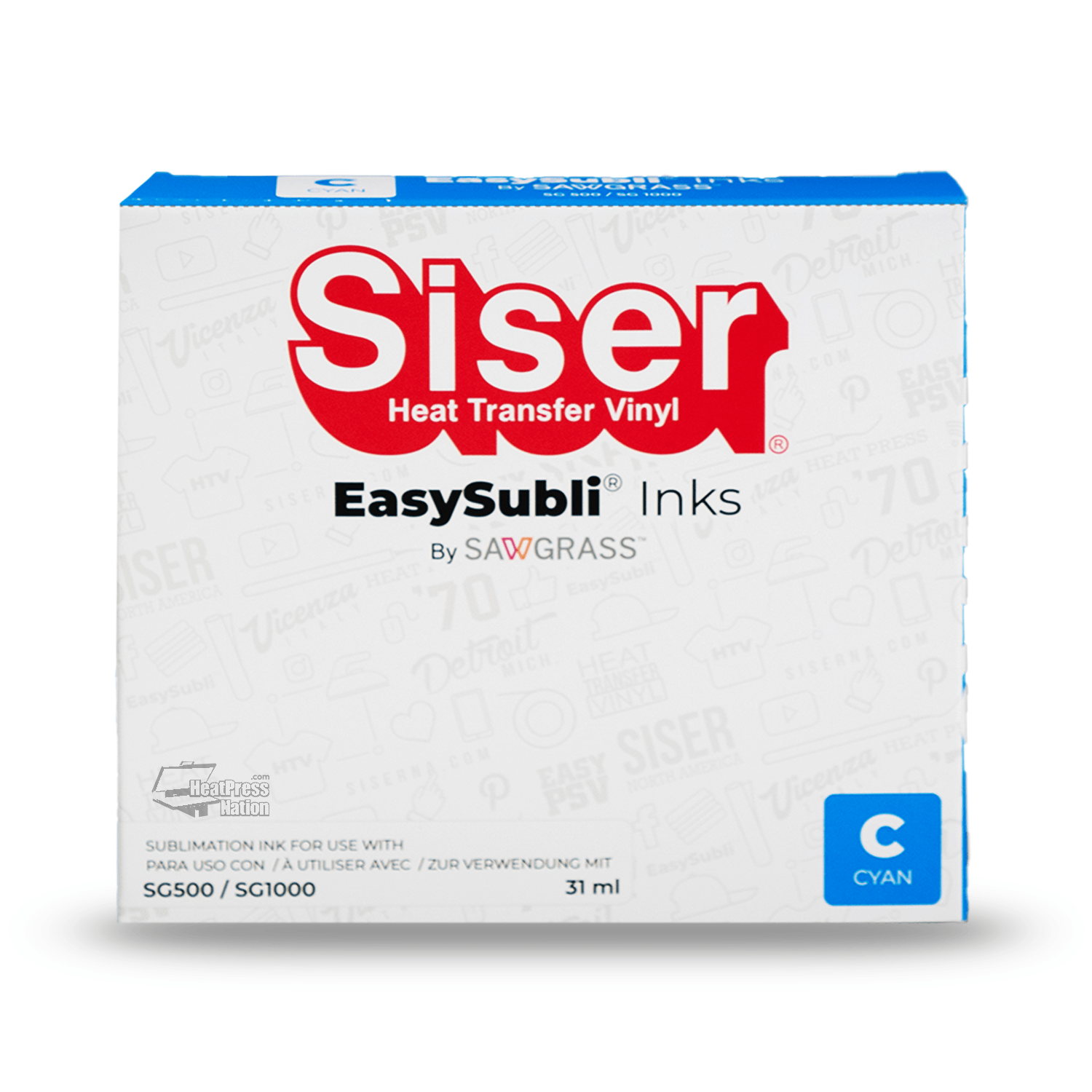 Siser EasySubli UHD Cyan Ink Cartridge for Sawgrass Virtuoso SG500/SG1