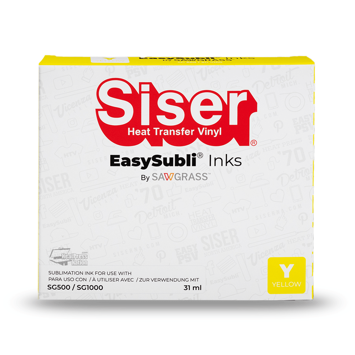 Siser EasySubli UHD Yellow Ink Cartridge for Sawgrass Virtuoso SG500/S ...