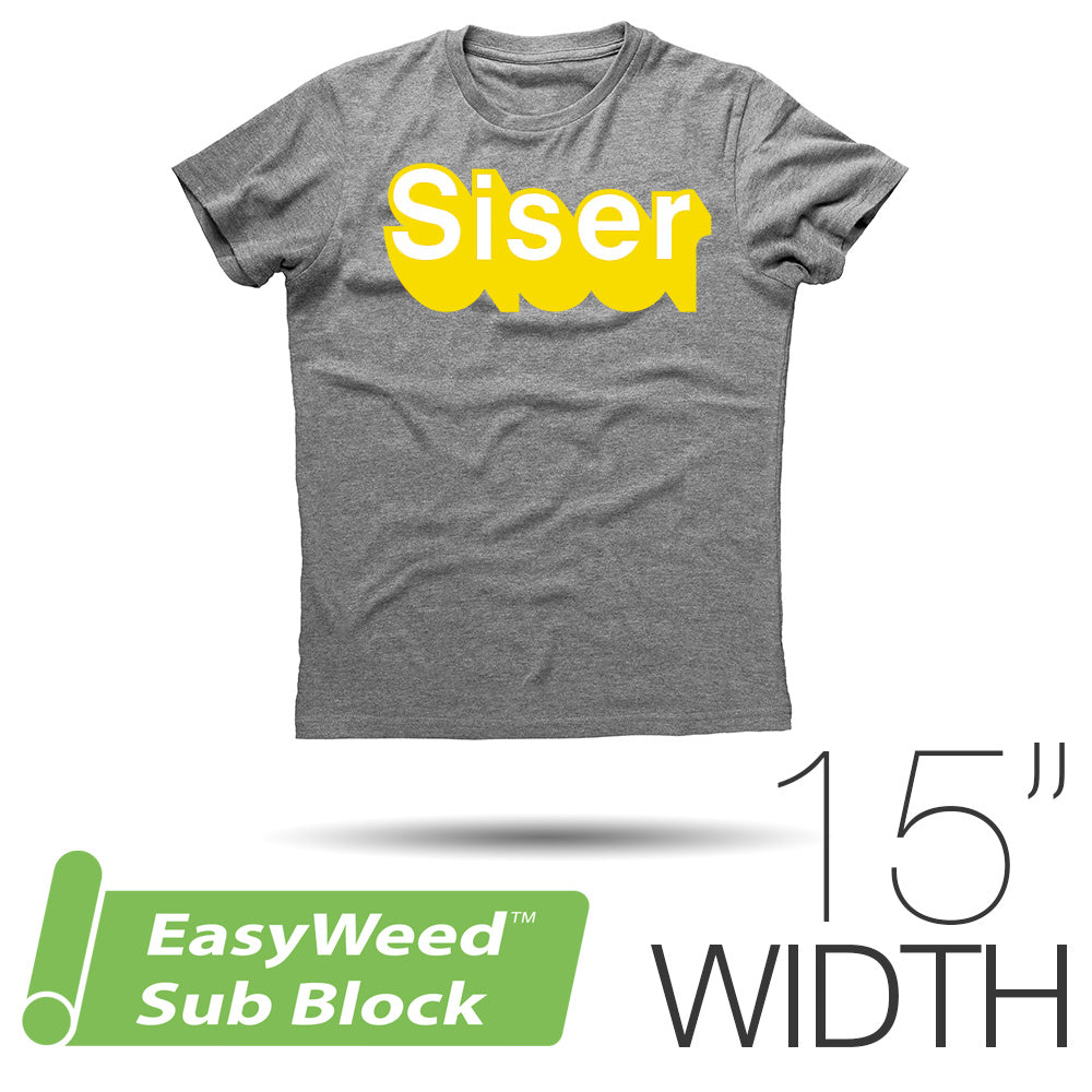Siser EASYWEED SUB BLOCK Heat Transfer Vinyl 15" - By the Yard ...