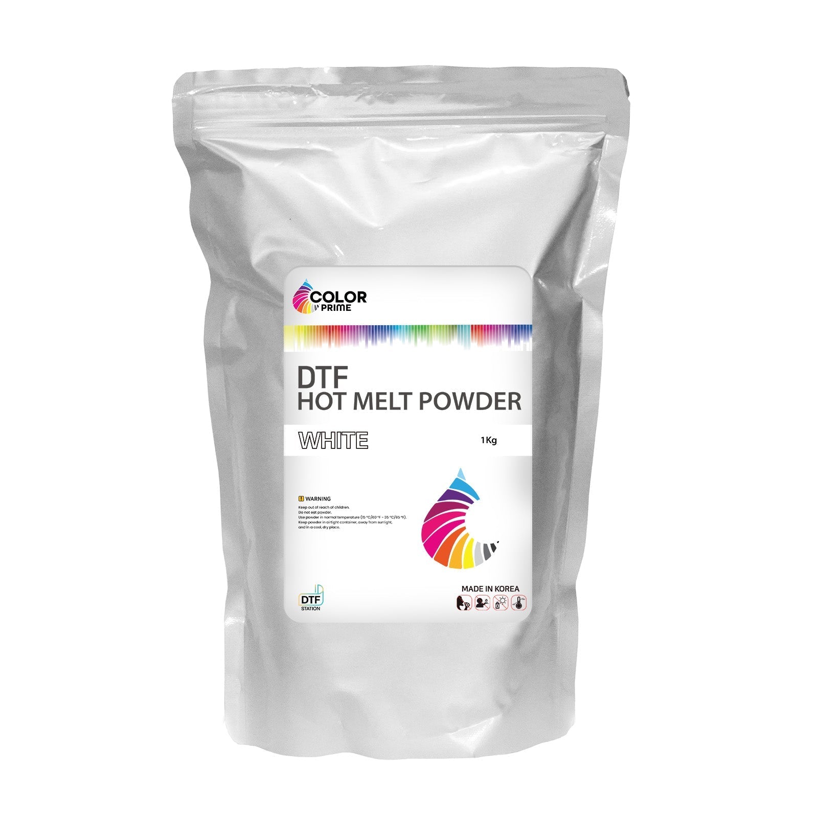 DTF Station Color Prime Hot Melt Adhesive Powder for DTF - White
