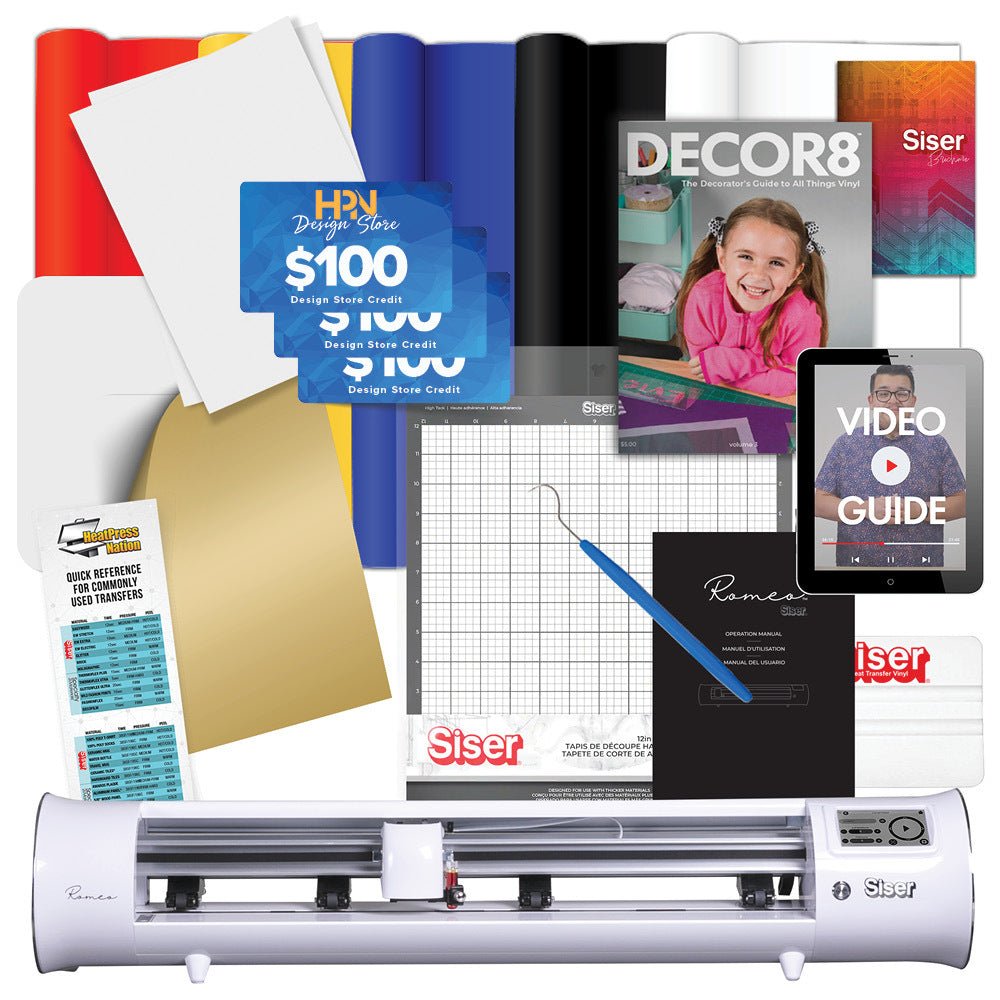 Siser Romeo 24 Vinyl Cutter Bundle with Siser Easyweed HTV and Heat Tr