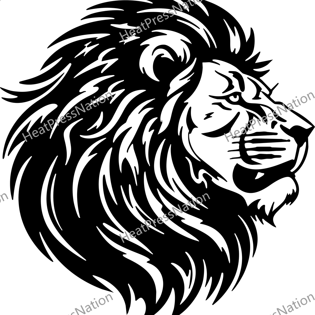 Detailed Lion Mane Vector – HeatPressNation